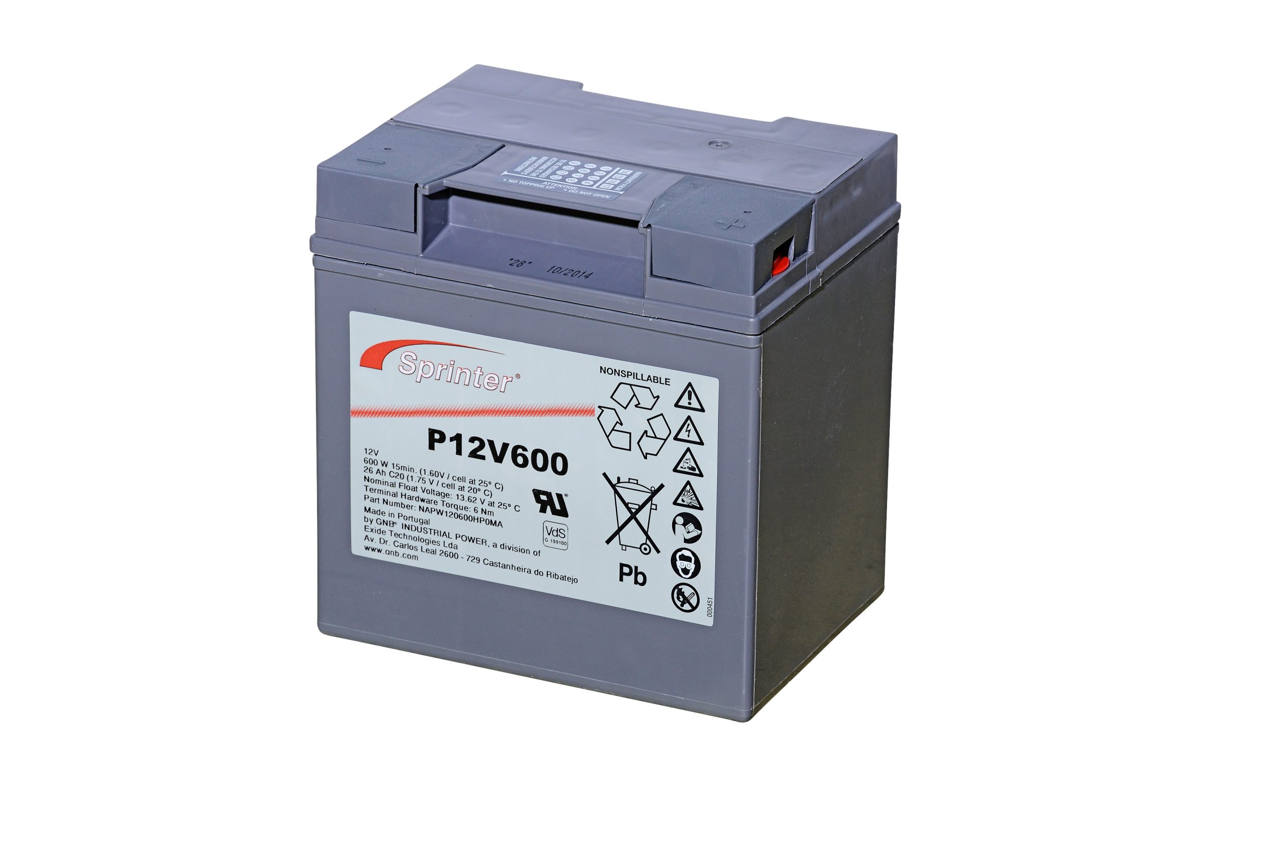 P12V600VO Battery - Official Distributor | UPS Battery Shop